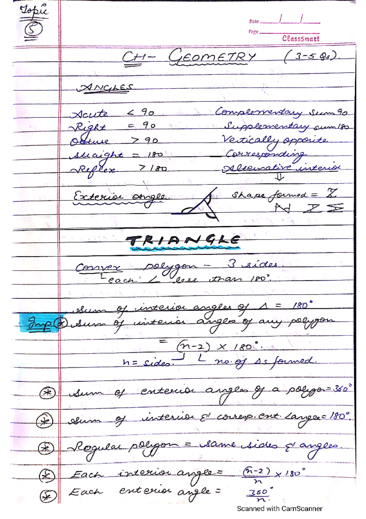 Geometry Formulas - Non-engineers - Topic Date 5 Page GEOMETRY Qs ...