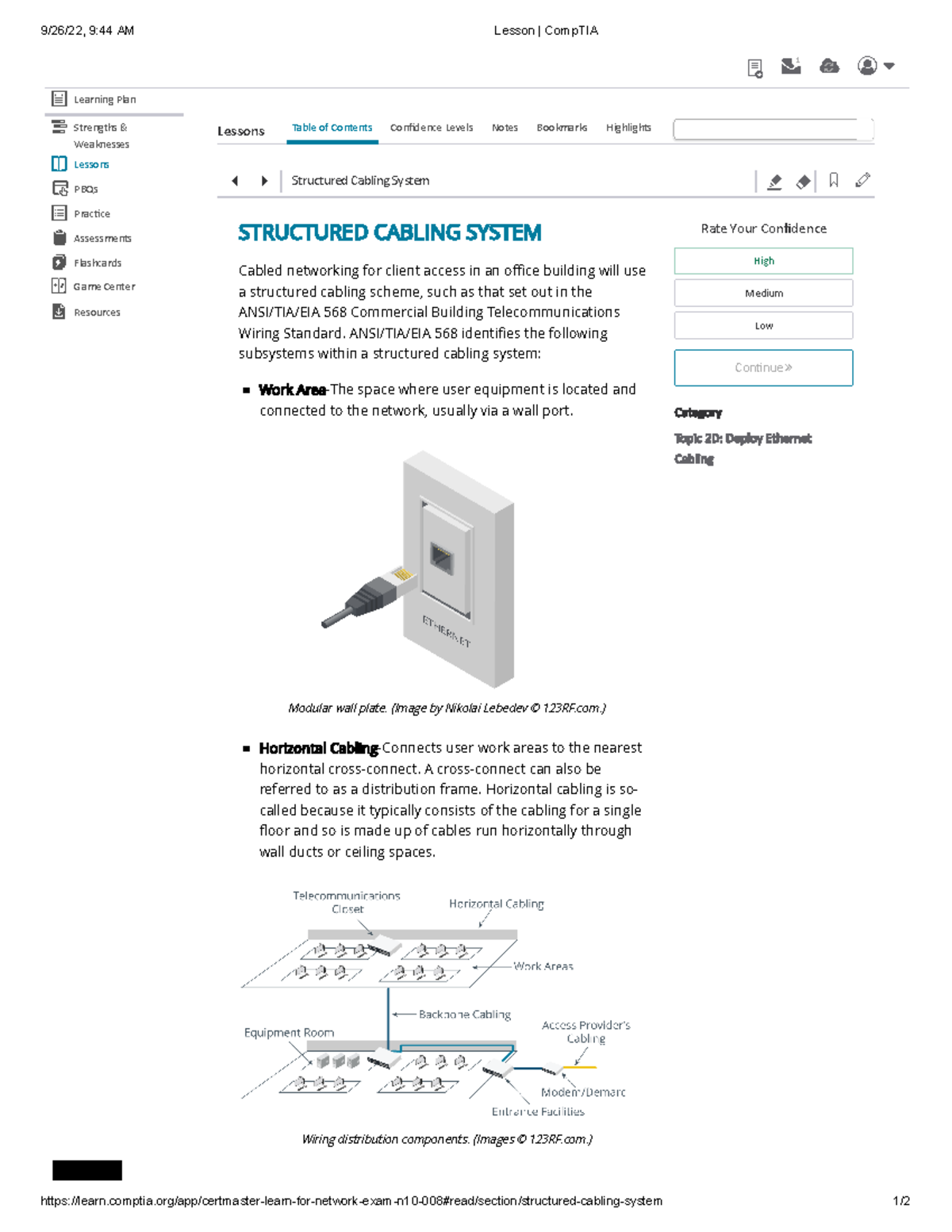Lesson 2-23 - CompTia Network+ Ebook Chapter 2 - 9/26/22, 9:44 AM ...