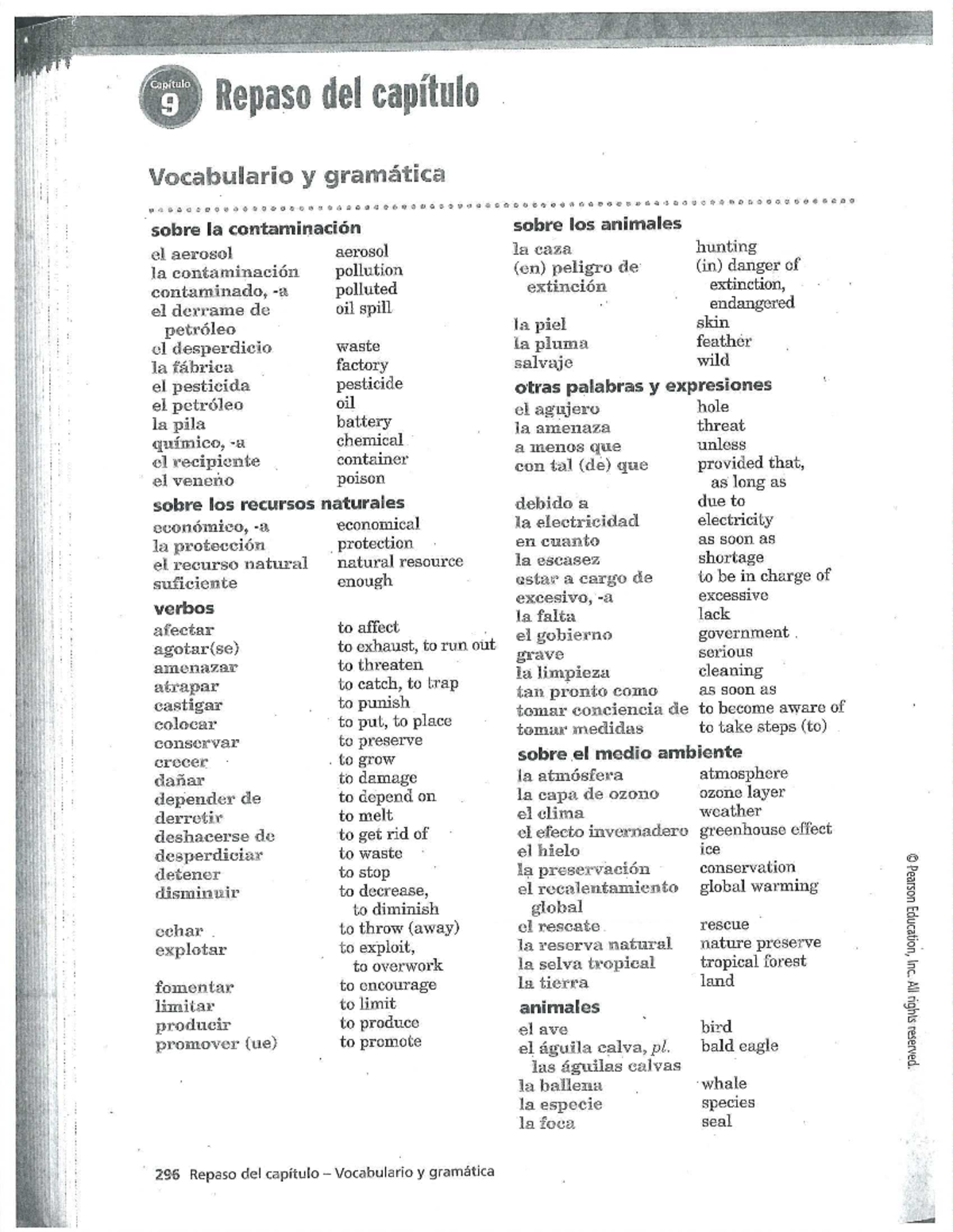 Vocabulario+medioambiente - Studocu