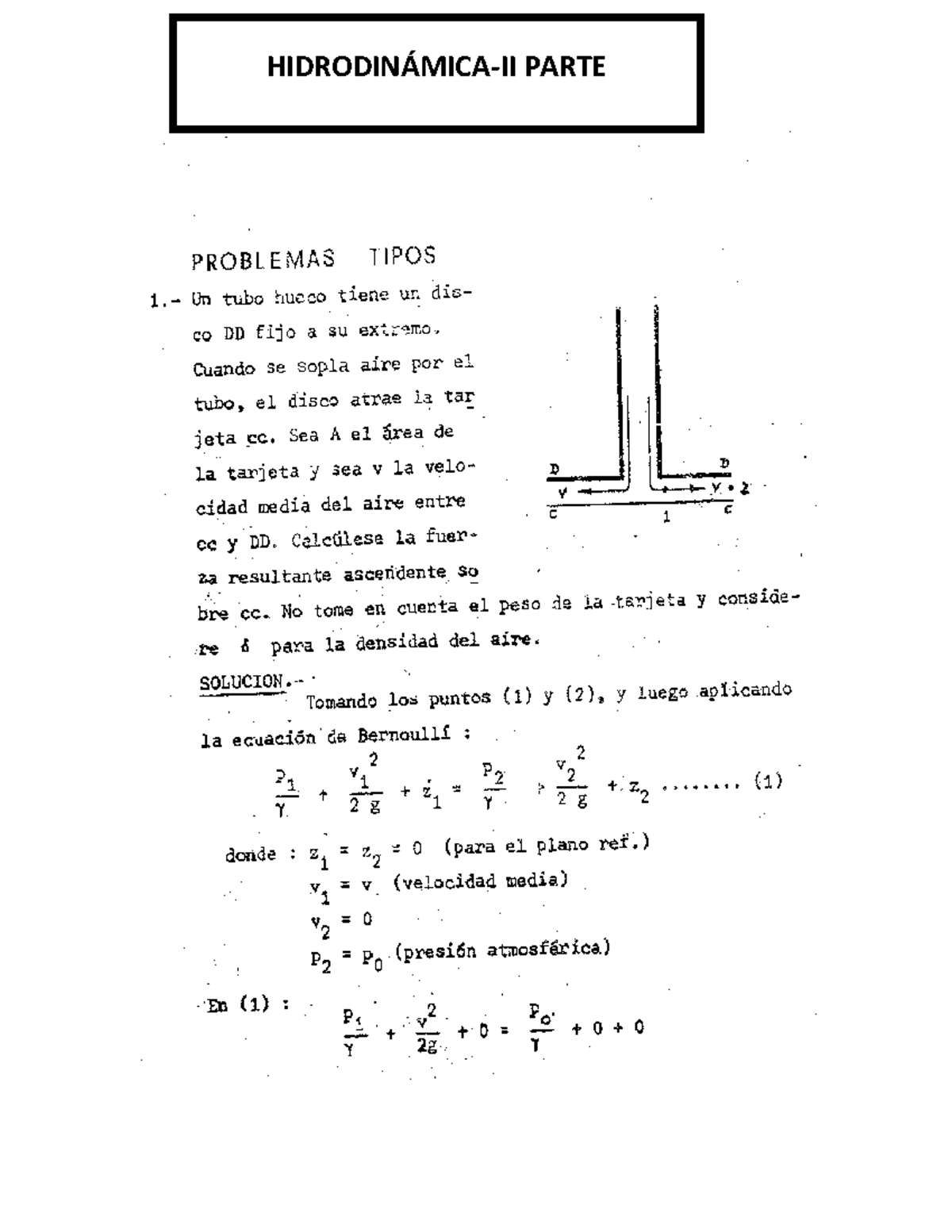 3B. Hidrodinámica-PROB TIPO - Física Aplicada - HIDRODIN¡MICA-II PARTE - Studocu