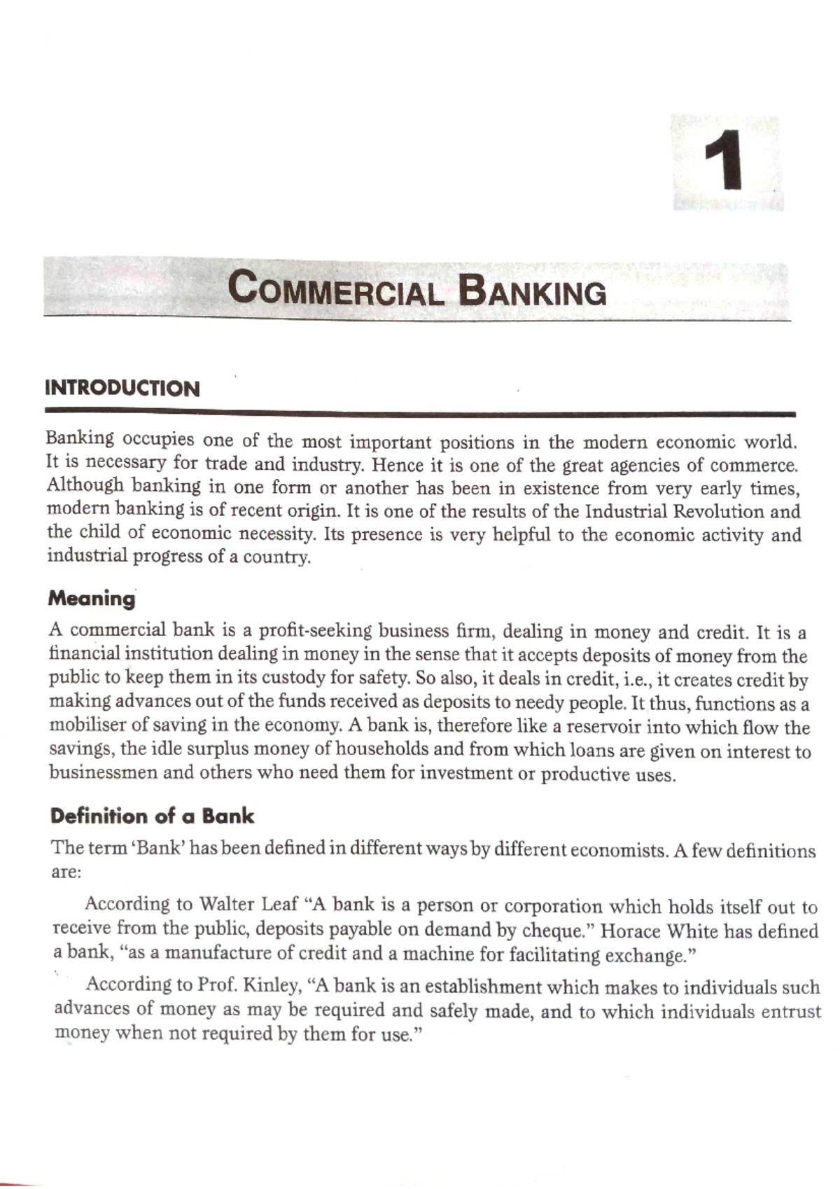 Banking and insurance ch.1 Commercial bank - Management of new ventures ...