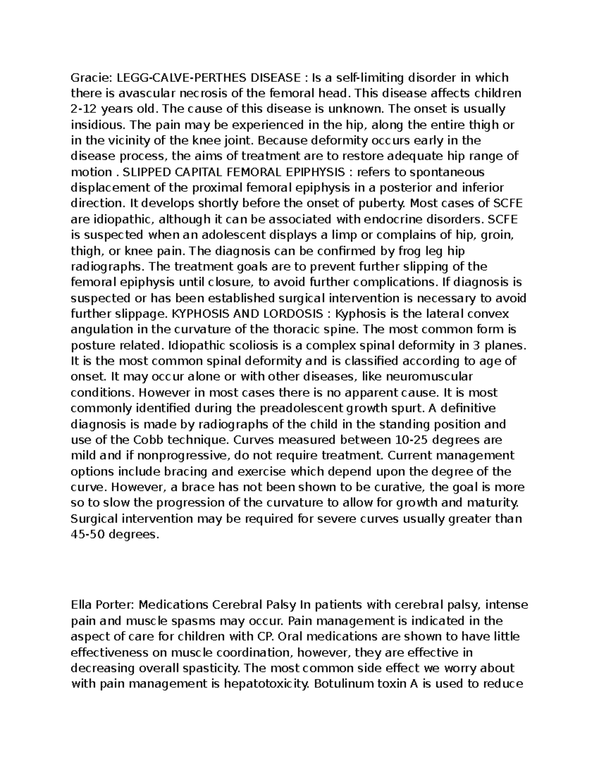 Topics for Peds to post on DB - Gracie: LEGG-CALVE-PERTHES DISEASE : Is ...