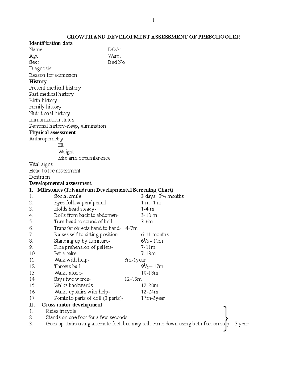 Preschooler lecture notes for 3rd year bsc nursing - GROWTH AND ...