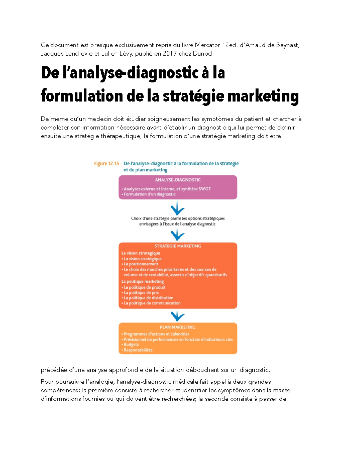 Analyse diagnostic pour FFOM (SWOT) - Ce document est presque ...