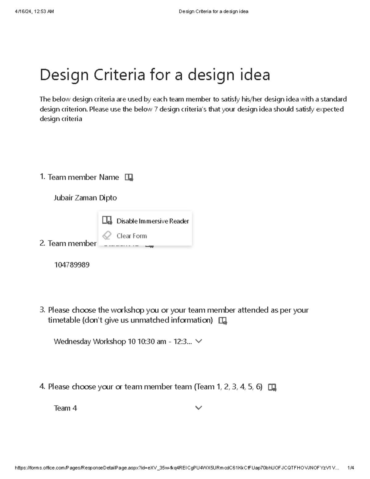 Design Criteria for a design idea-1 - Please use the below 7 design ...