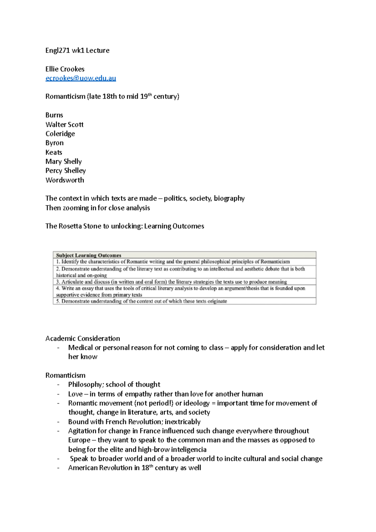 Engl271 Lecture Notes: Charlotte Smith - Engl271 wk1 Lecture Ellie ...