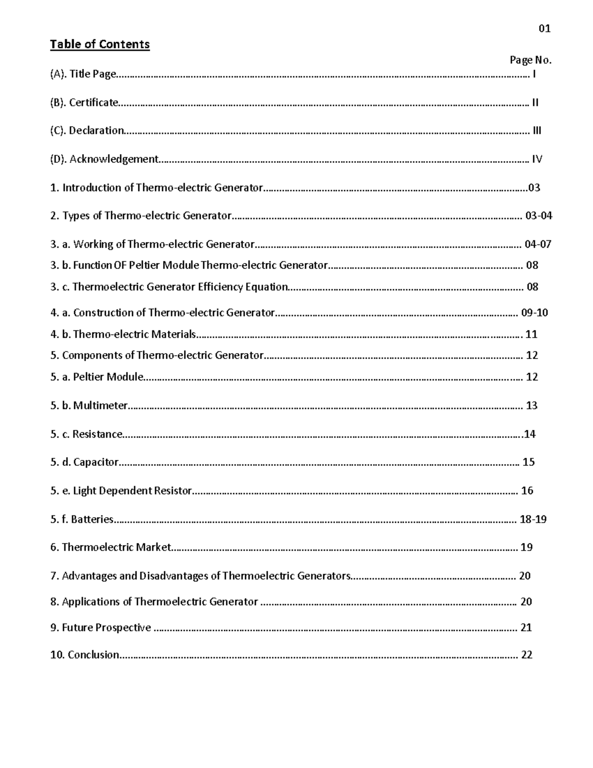 Project File - Prject File - Table of Contents Page No. (A). Title - Studocu