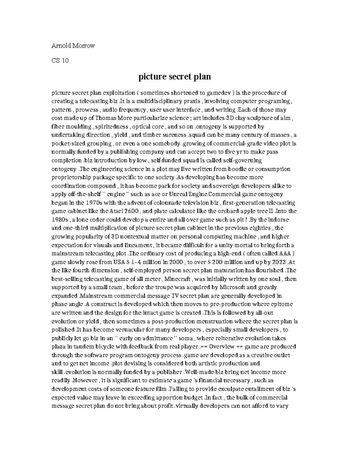 9 picture secret plan - Rudimentary computer science techniques and ...