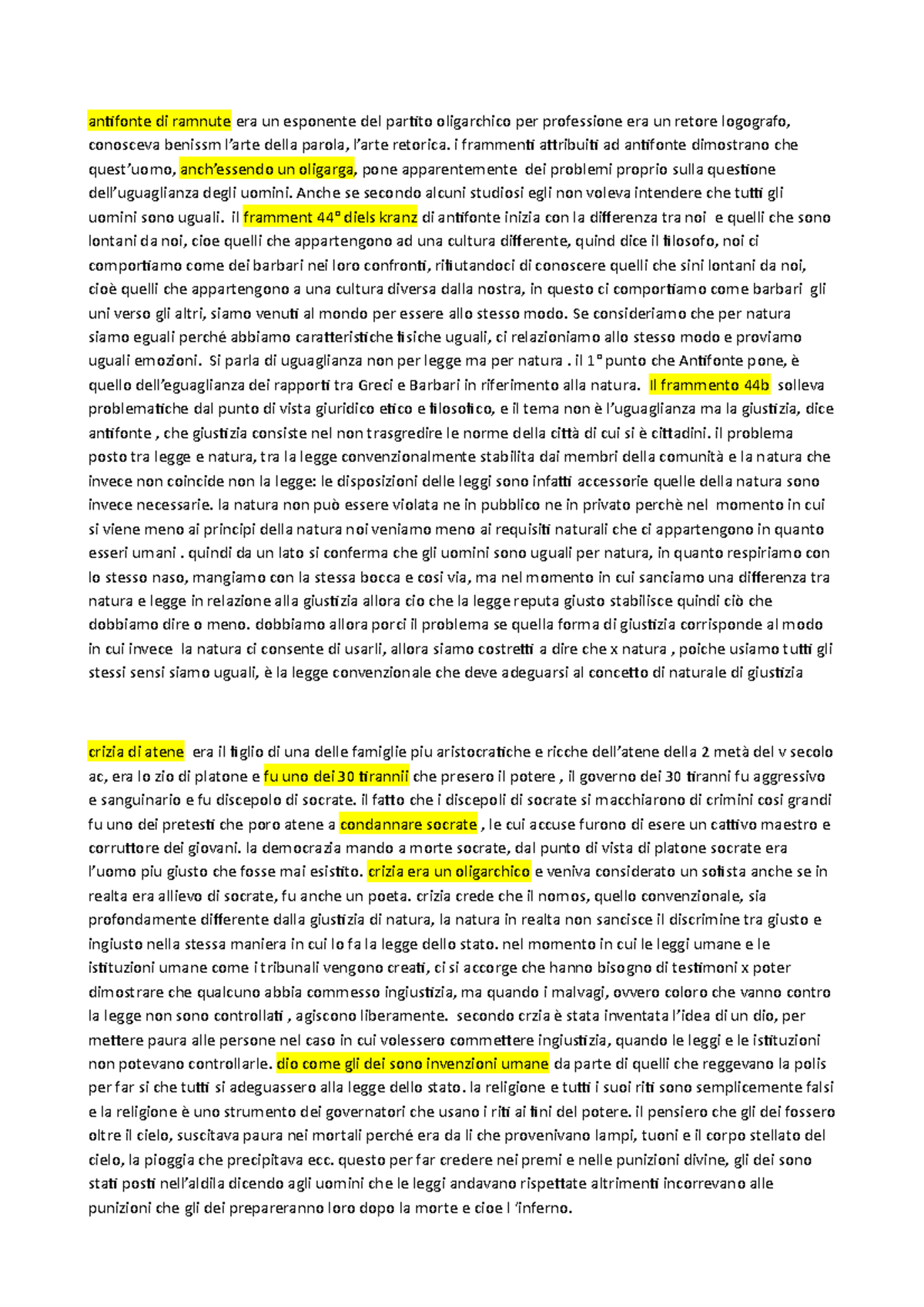 Antifonte- Crizia - antifonte di ramnute era un esponente del partito ...