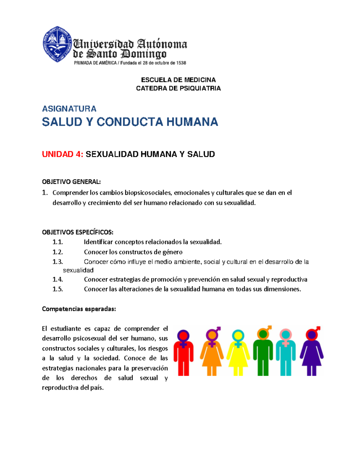 Unidad numero cuatro de salud en conducta humana - Salud y Conducta Humana - UASD - Studocu