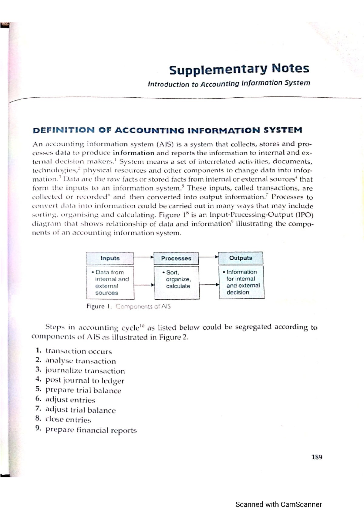 Note Introduction of AIS - Accounting - Studocu