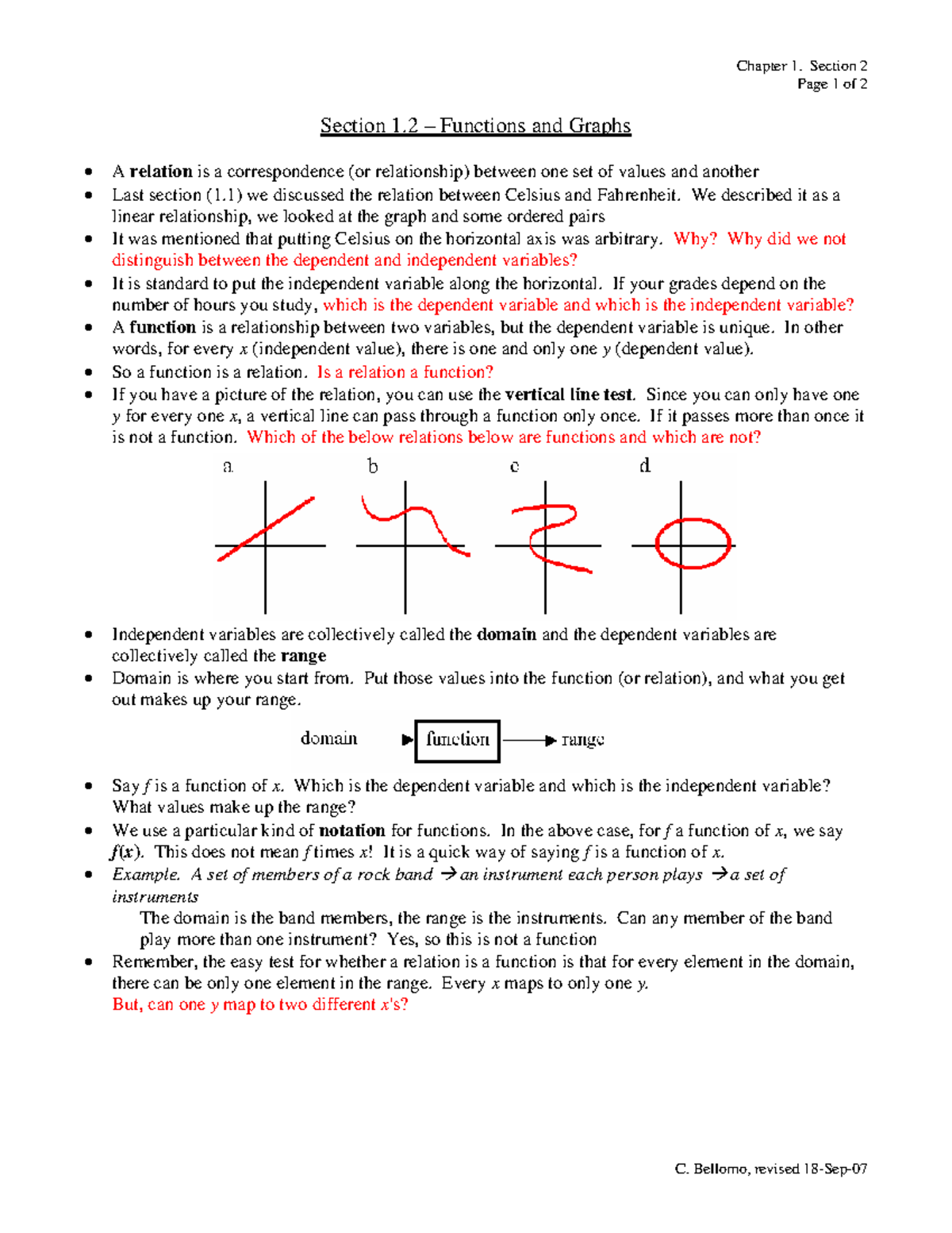 Ch01-Sect02 MATH 124 College Algebra 2010 - Chapter 1. Section 2 Page 1 ...