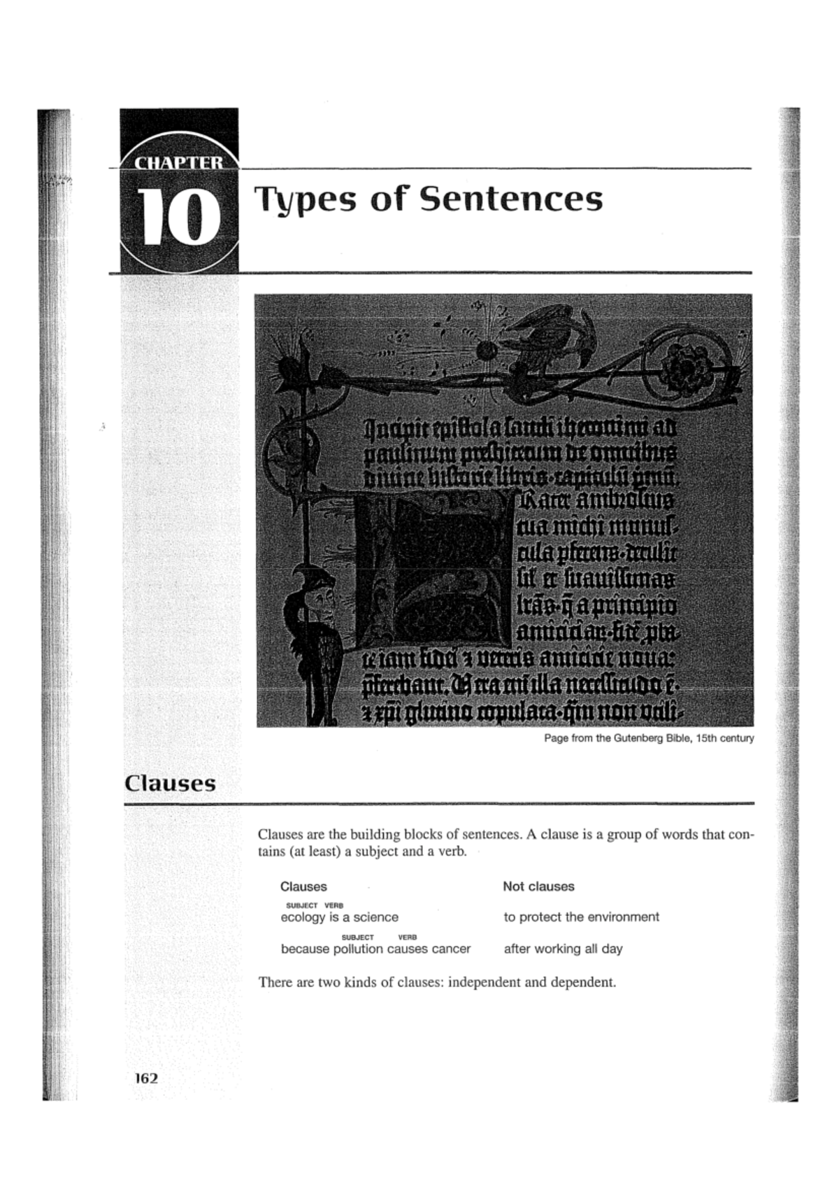 Types OF Sentences - Page from the Gutenberg Bible, 15th century to ...