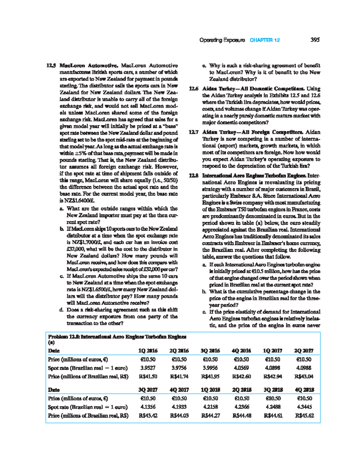 12.5 and 12 - logistics - Operating Exposure CHAPTER 12 395 12 MacLoren Automotive. MacLoren ...