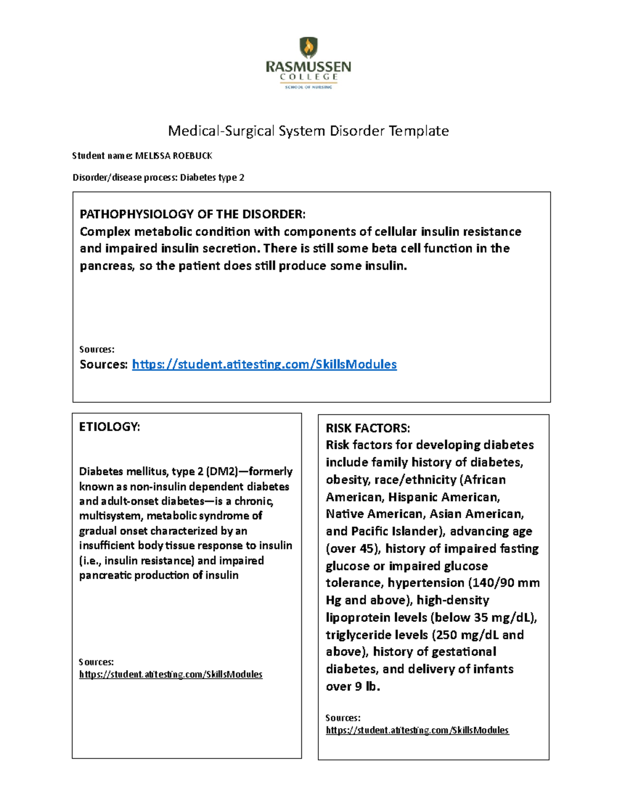 System Disorder Diabetes 06192020 - Medical-Surgical System Disorder ...