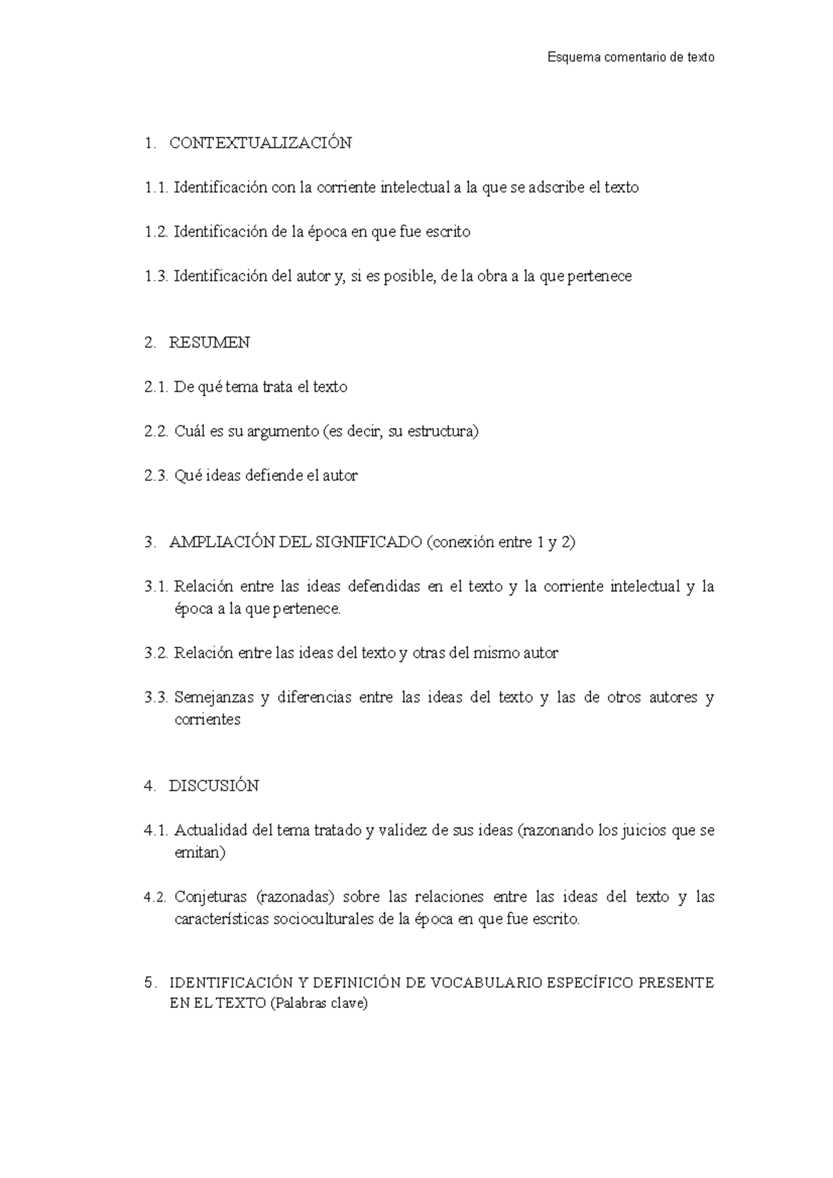 Esquema comentario de texto - Esquema comentario de texto ...