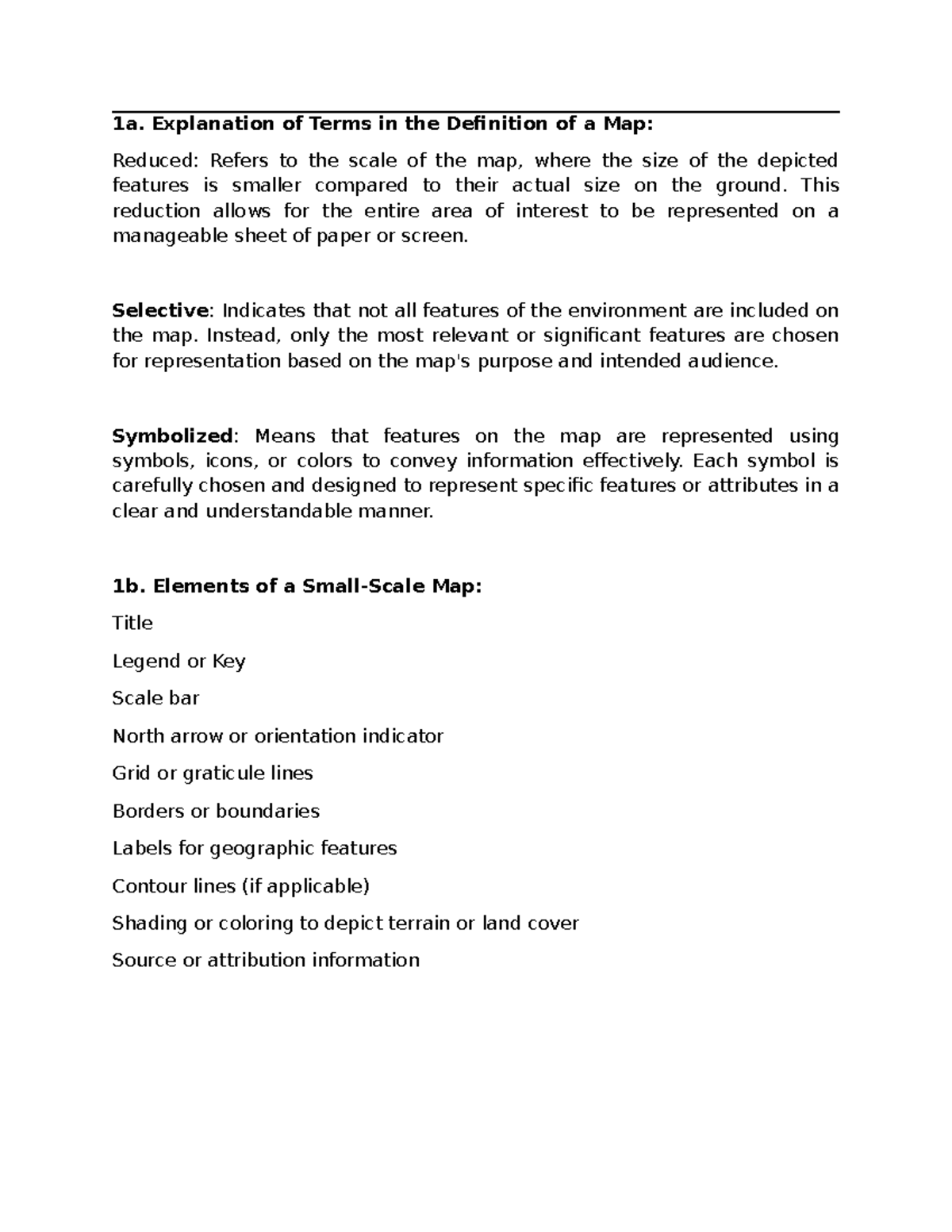 Small Cartography - 1a. Explanation of Terms in the Definition of a Map ...