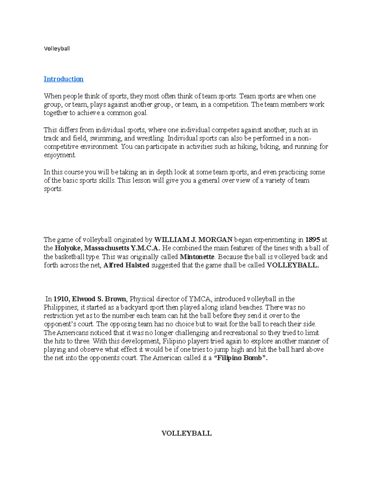 Volleyball, its history and other details about the sport - Volleyball ...