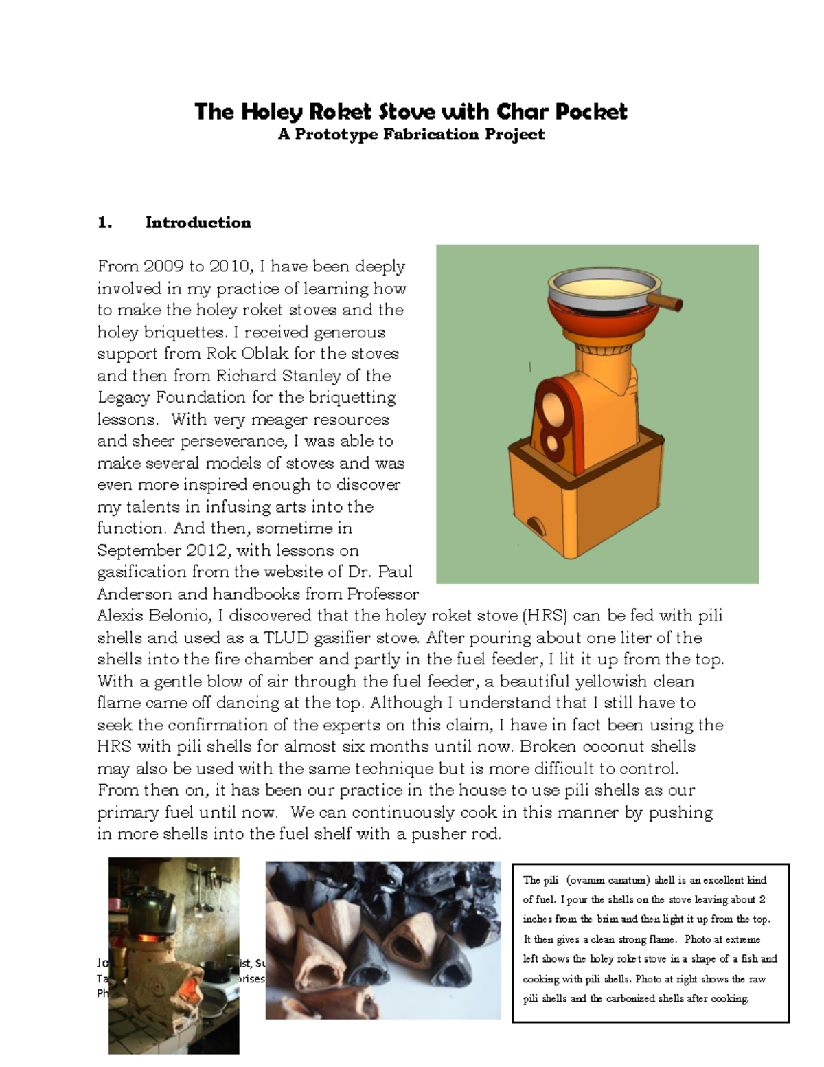 The holey roket stove and biochar project 0 2 - Joshua B. Guinto ...