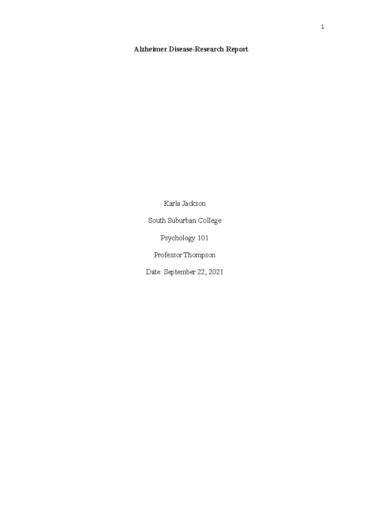 Alzheimer disease (2) Research Report - Alzheimer Disease-Research ...