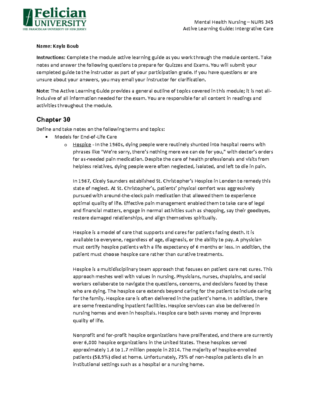 ALG 15 - Active learning guide 15 assignment - Active Learning Guide ...