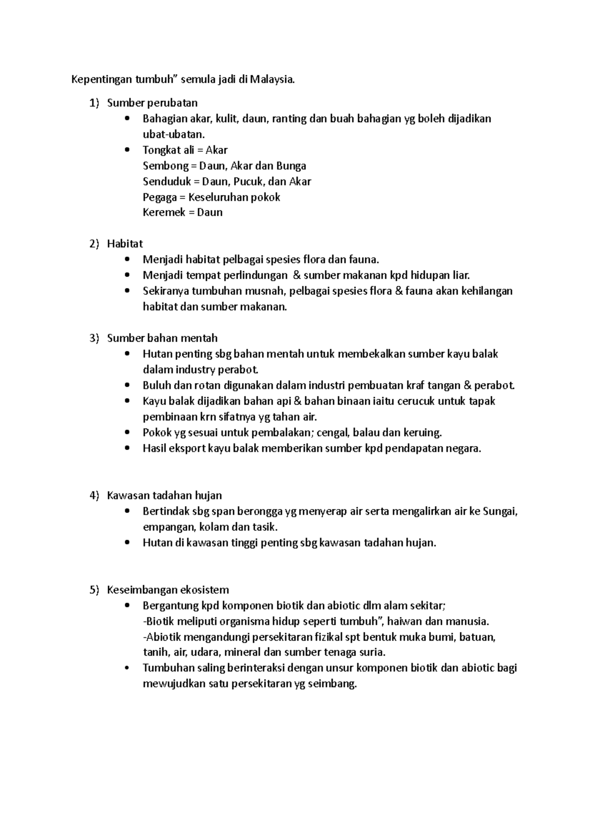 Kepentingan tumbuh-tumbuhan - Kepentingan tumbuh” semula jadi di ...