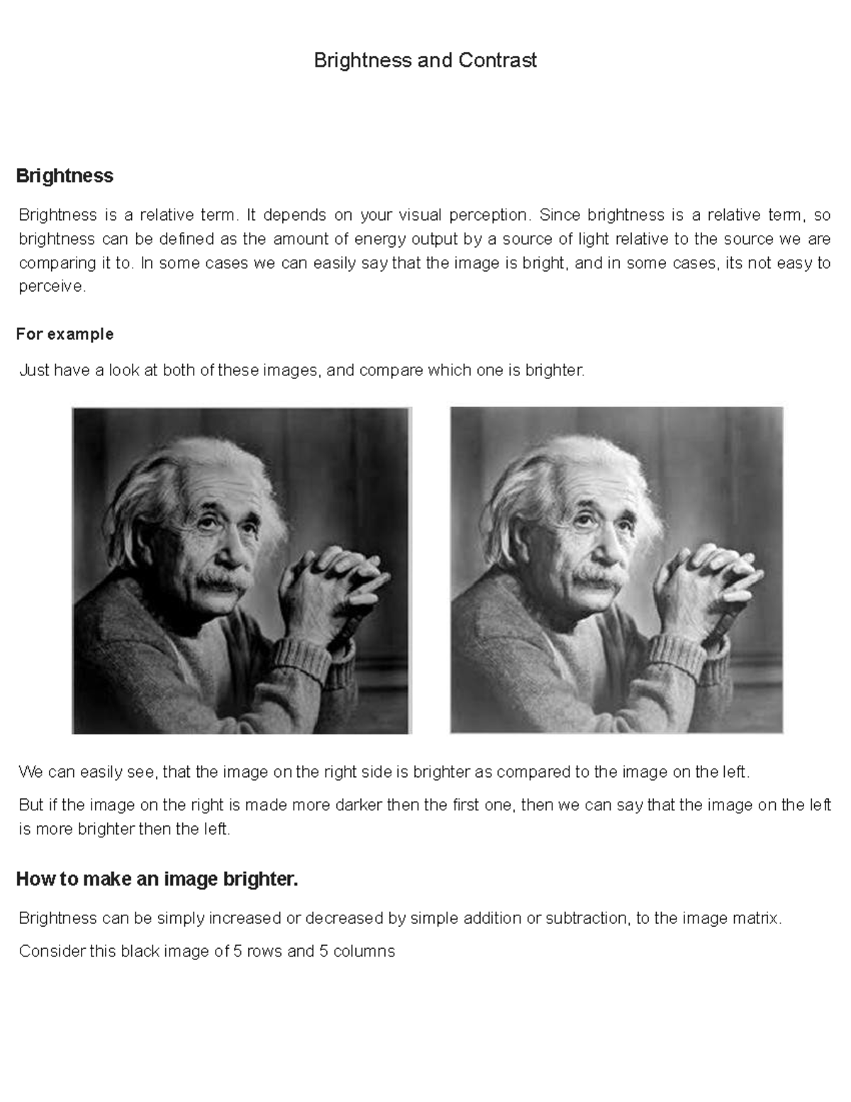 Brightness and Contrast - Brightness and ContrastBrightness and ...