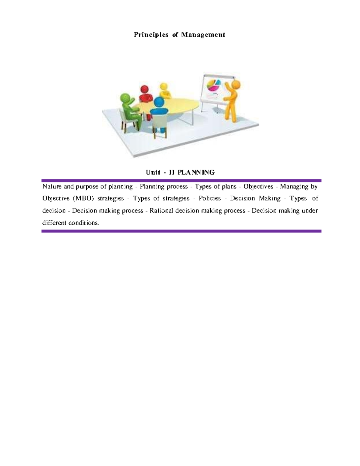 Principle of management unit2 - Principles of Management Unit - II ...