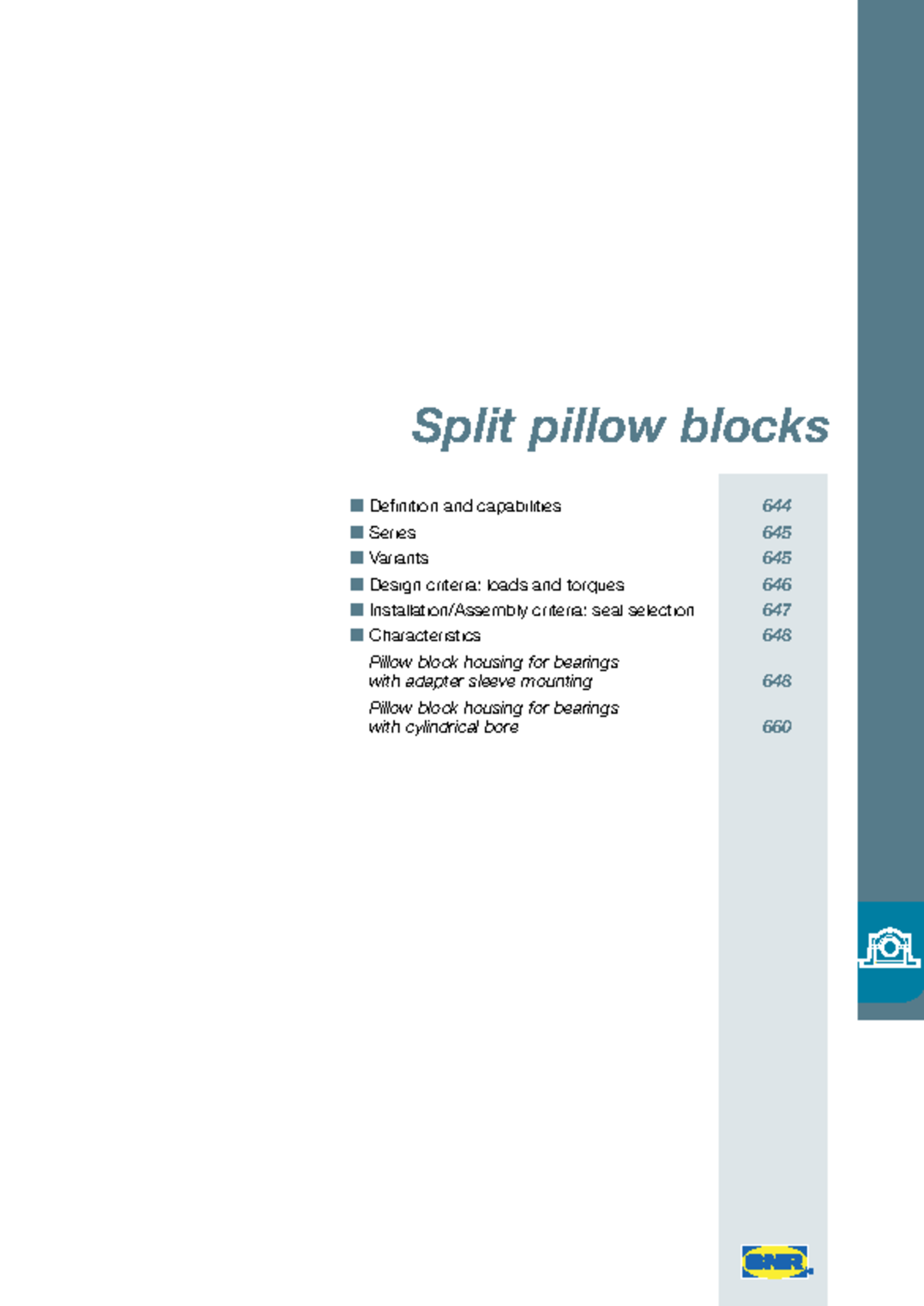 17-Split pillow blocks - ####### Definition and capabilities 644 ...