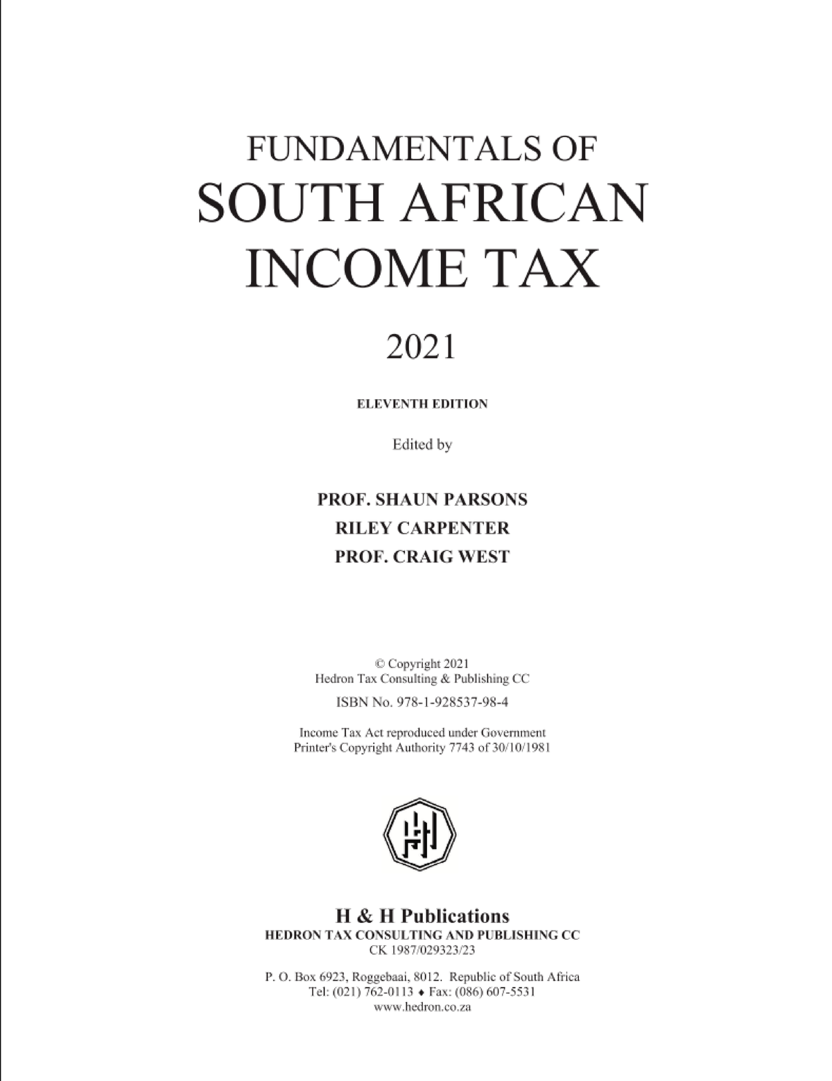 Fundamentals of SA Income Tax 2021 - MAC2602 - Studocu
