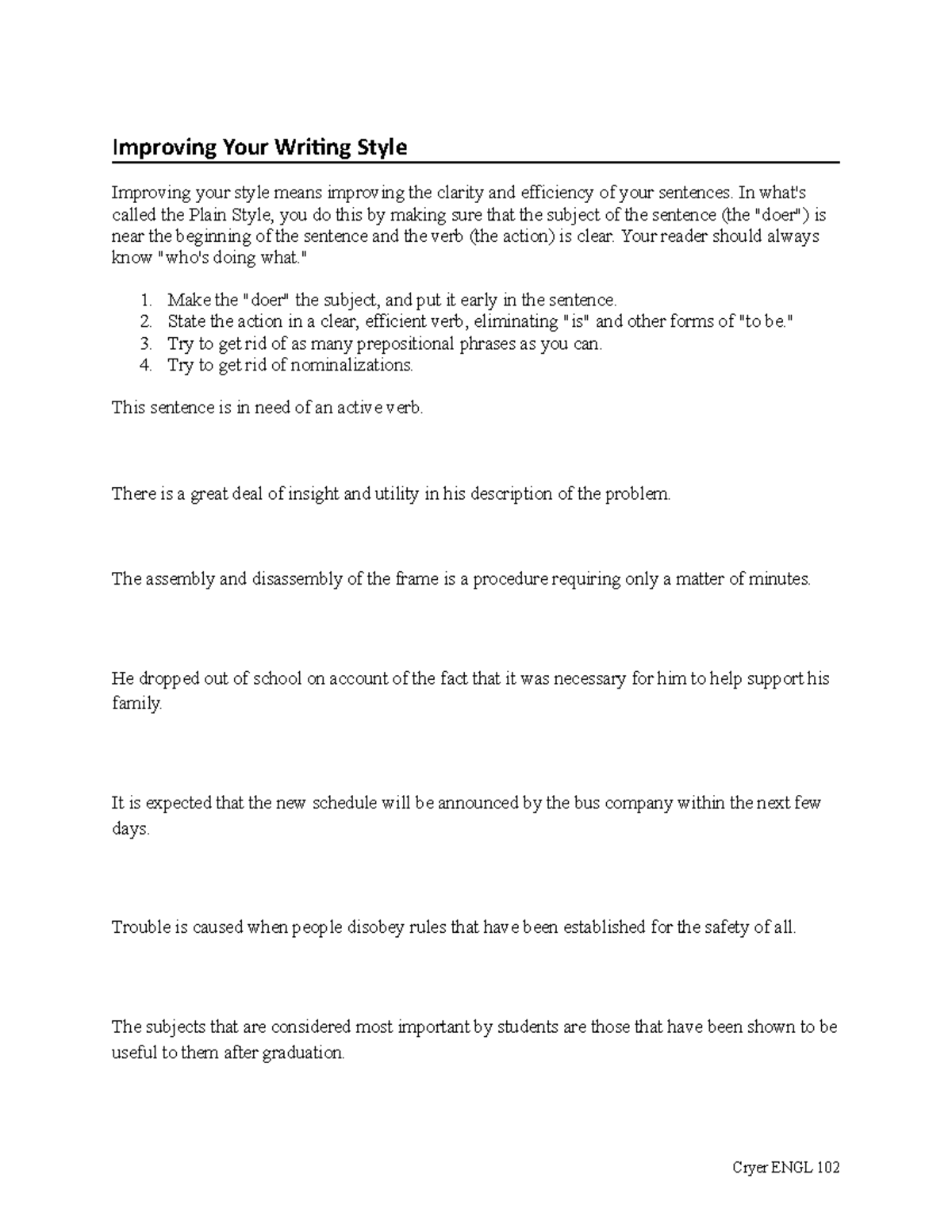 Style Worksheet 202222222222222 and beyon - Academic Writing - Bilgi ...