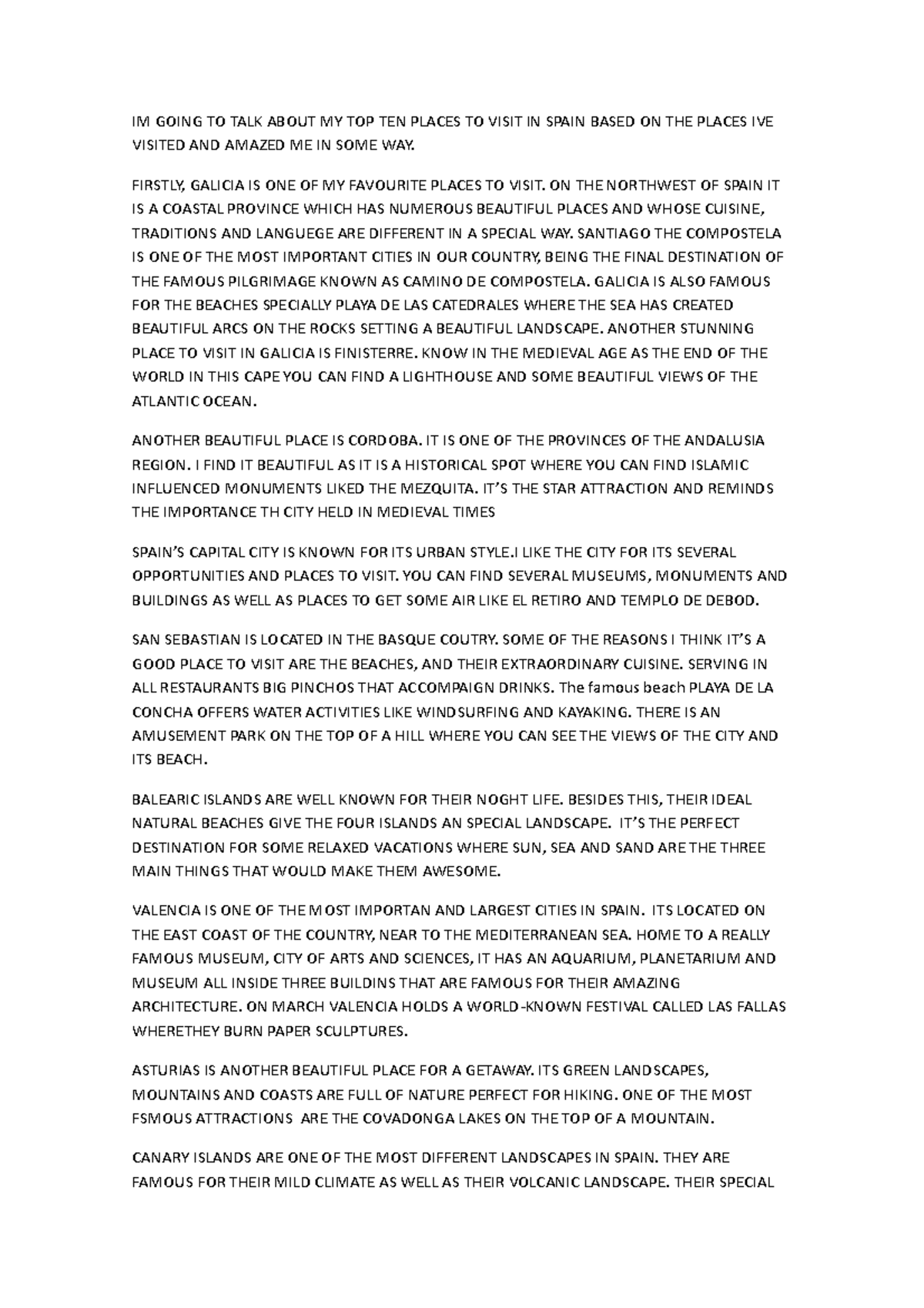 IM Going TO TALK About MY TOP TEN Places TO Visit IN Spain - IM GOING ...