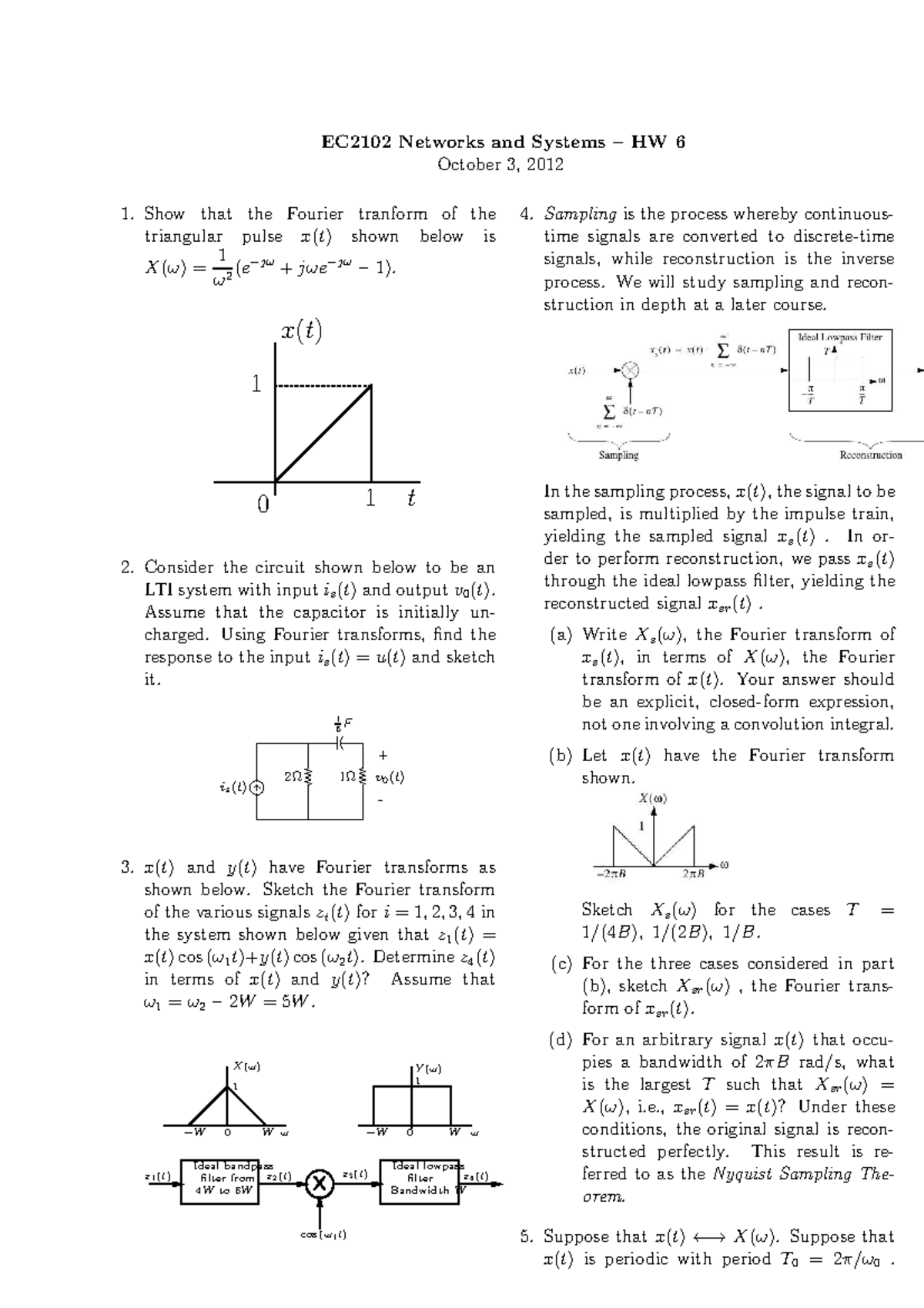 Hw6 - hjmmm - EC2102 Networks and Systems – HW 6 October 3, 2012 Show ...