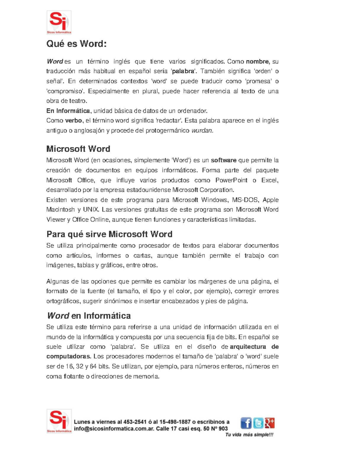 01 Que es Word - Trabajo práctico - Qué es Word: Word es un término ...