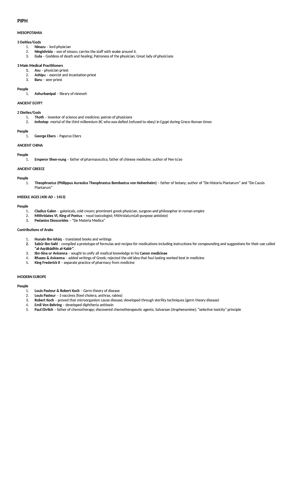 Document - PIPH INTRODUCTION - PIPH MESOPOTAMIA 3 Deities/Gods 1 ...