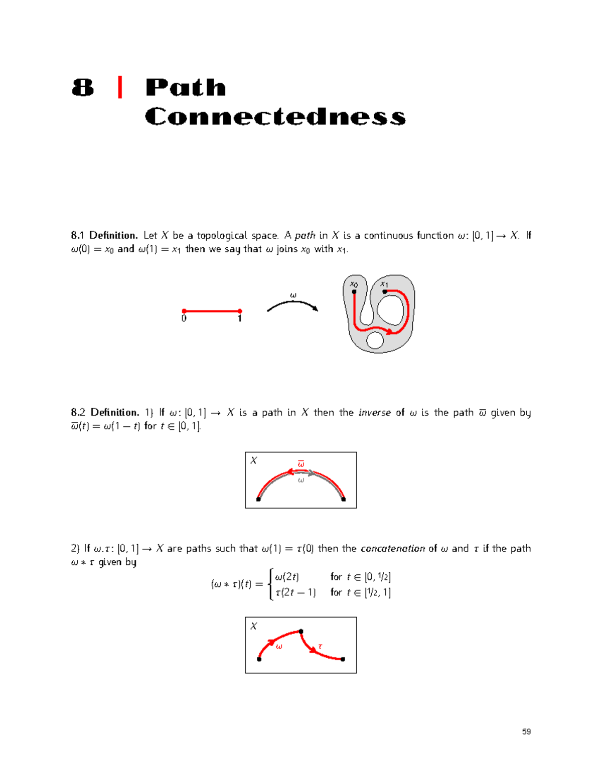 Lecture notes, lecture 8 - Blank notes - 8 Path 8 Connectedness Path 8 ...