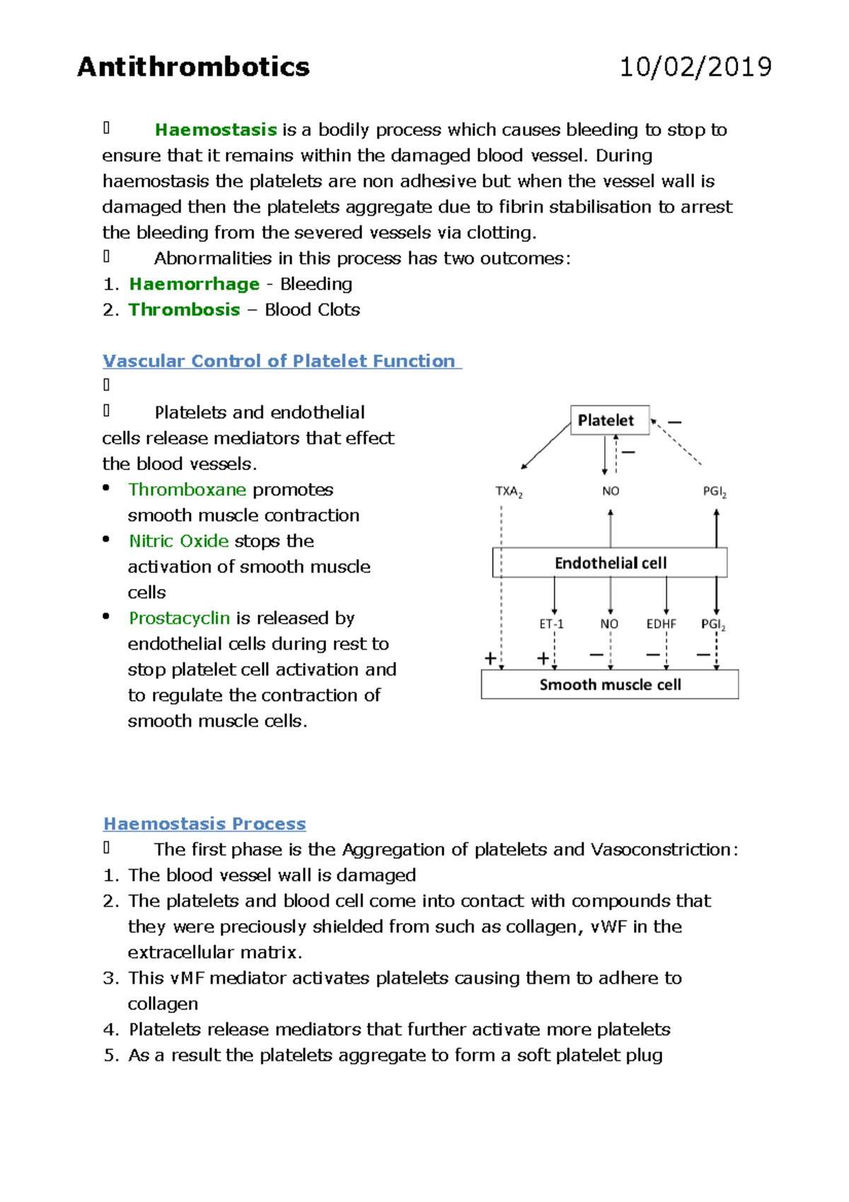Antithrombotics - antithrombotic medicines - Antithrombotics 10/02 ...