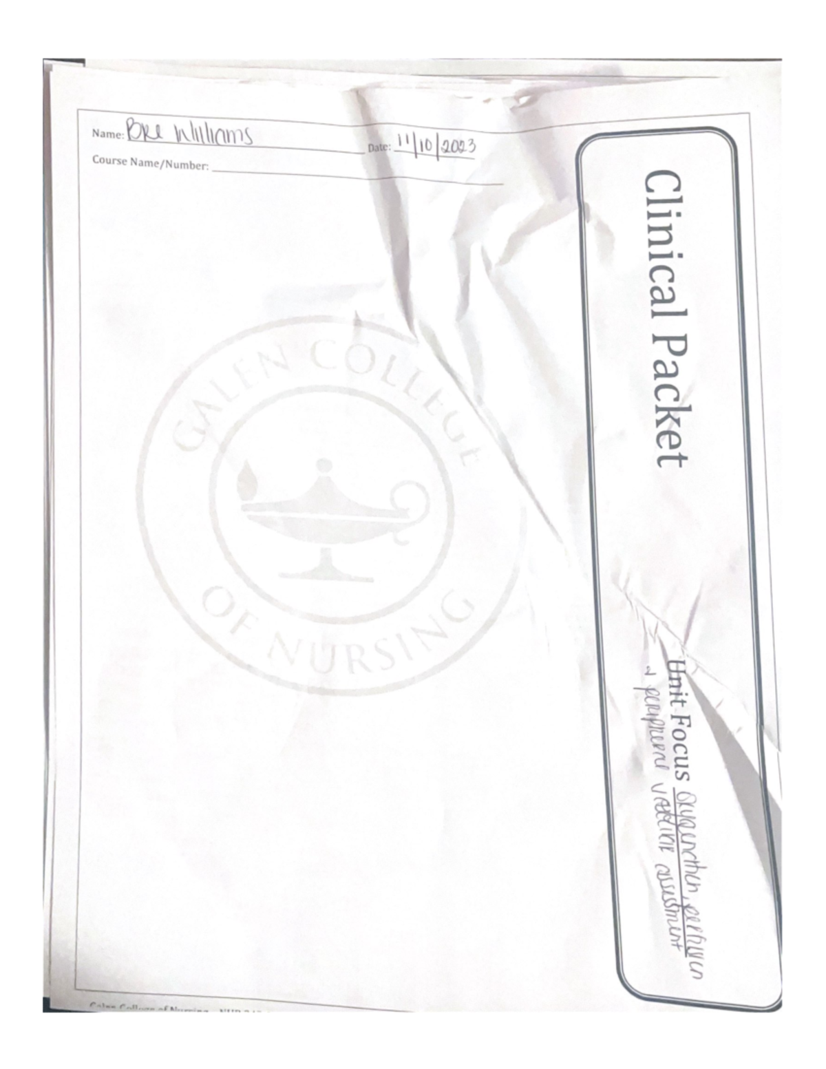 Clinical packet 3 - Abcde - CED-6610 - Studocu