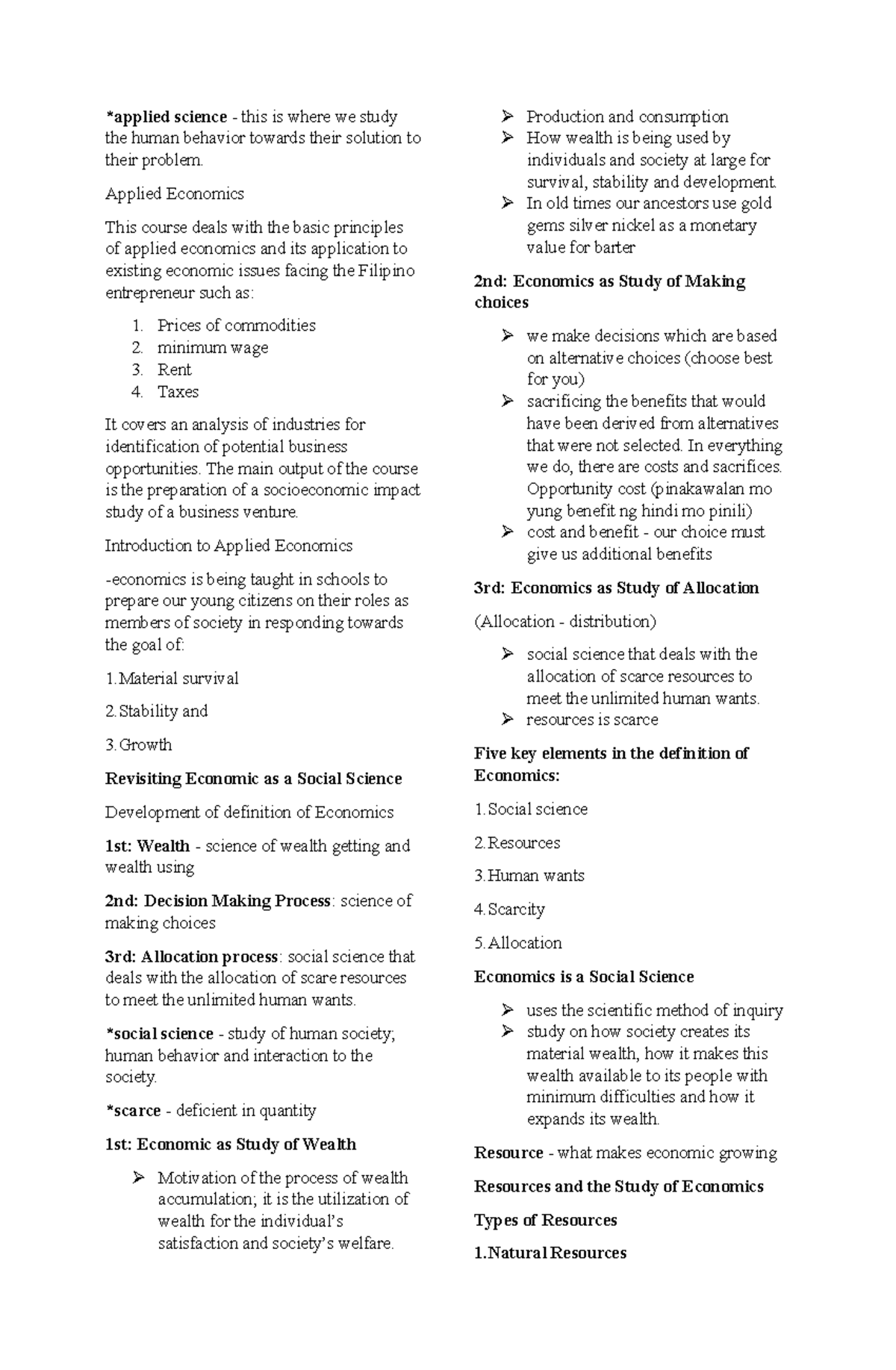 Lecture 1 - Anonymous - *applied science - this is where we study the ...
