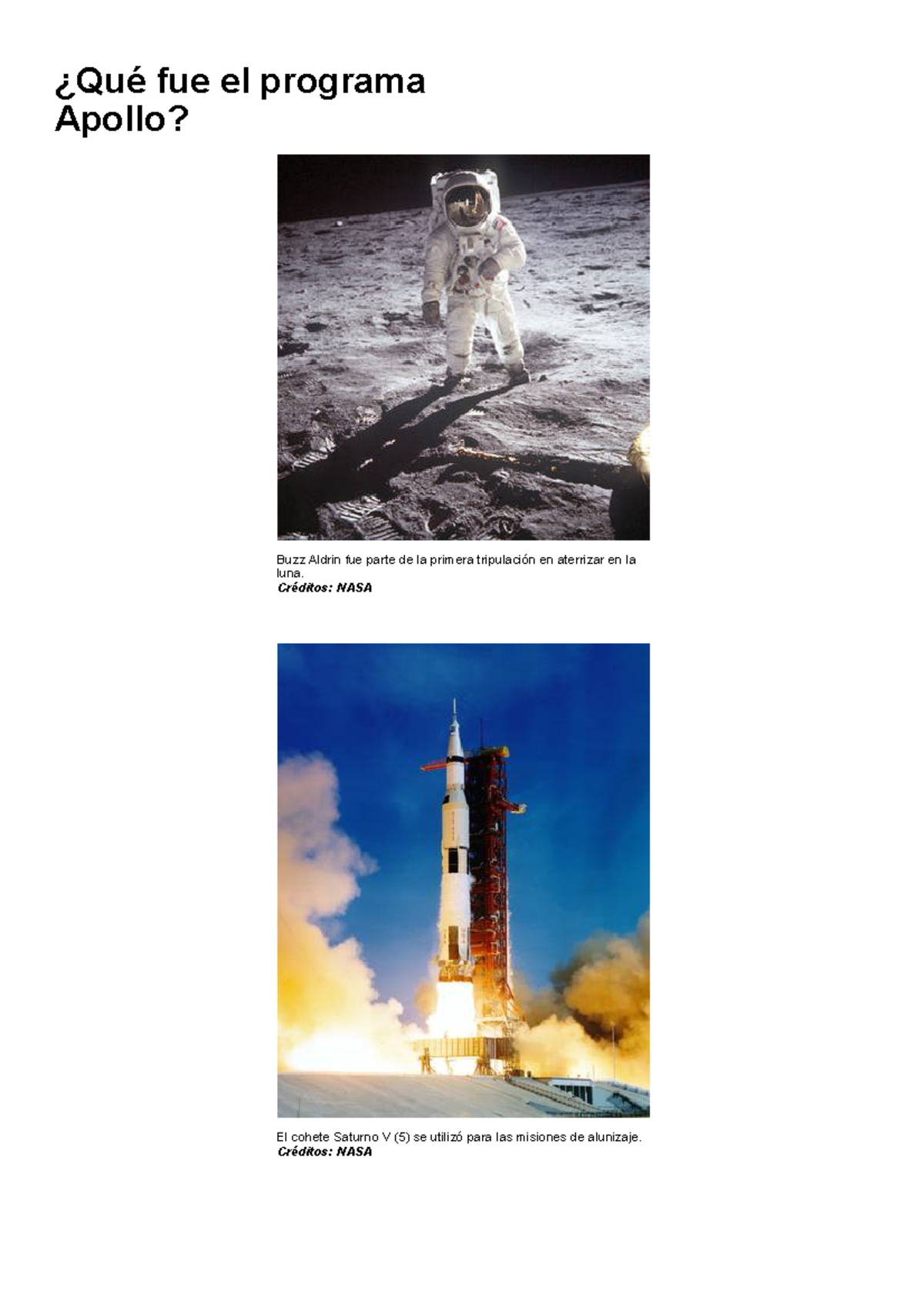 M3L2b -Qué fue el programa Apollo - ¿Qué fue el programa Apollo? Buzz Aldrin fue parte de la ...