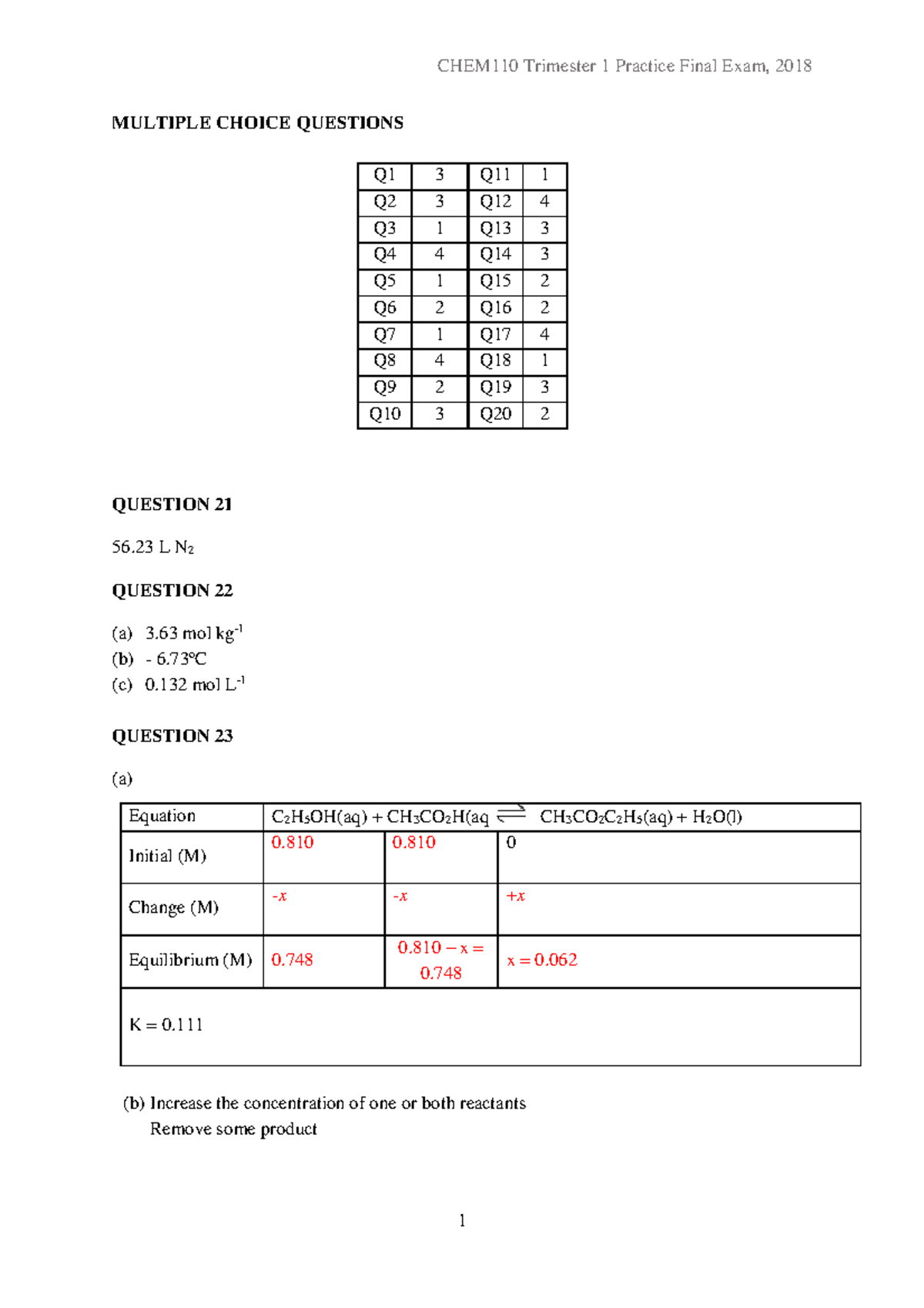 CHEM110 Practice Final Exam Answers - CHEM110 Trimester 1 Practice ...