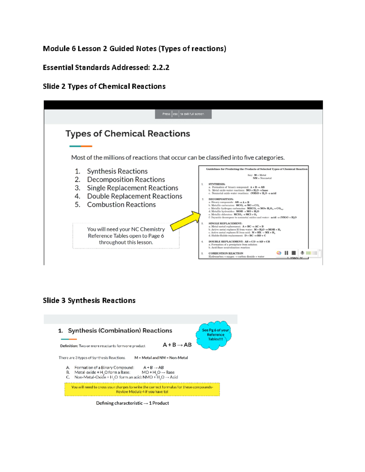 Module Six Lesson Two Guided Notes - Module 6 Lesson 2 Guided Notes ...