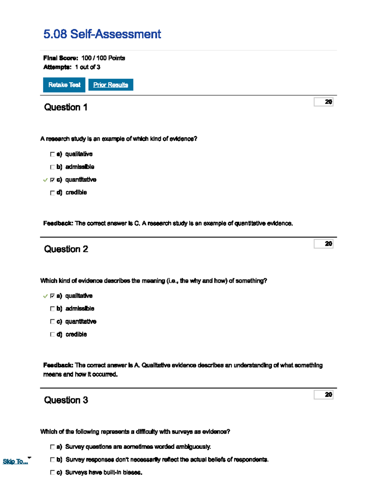 C168 Module 5 - Self - Assessment - C168 - Studocu