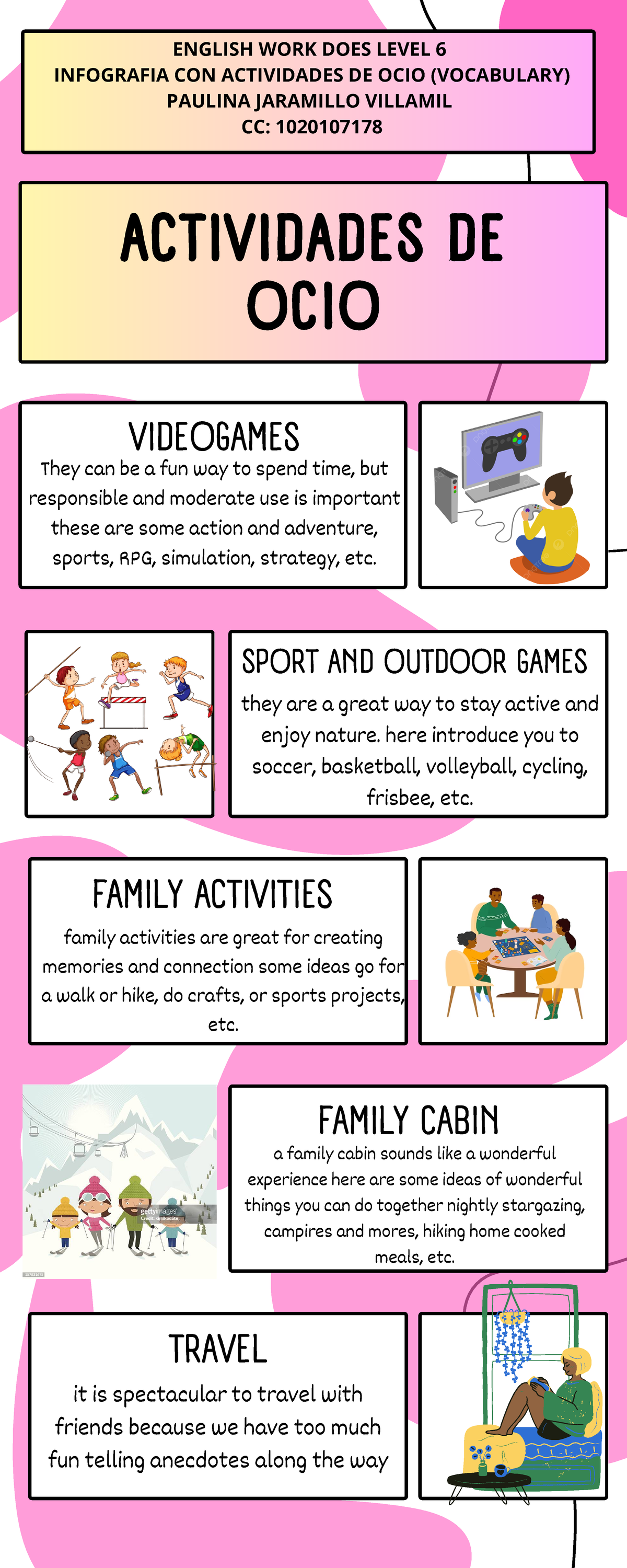 Infografia - ACTIVIDADES DEACTIVIDADES DE OCIOOCIO VIDEOGAMES They can ...