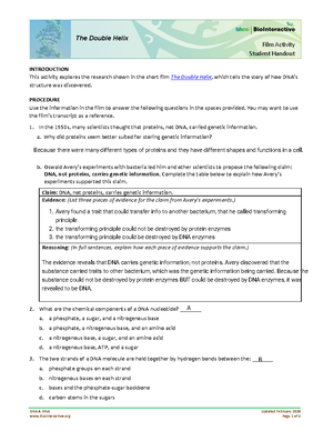 Chapter 7 Reading Guide - Chapter 7 Reading Guide Experiments ...