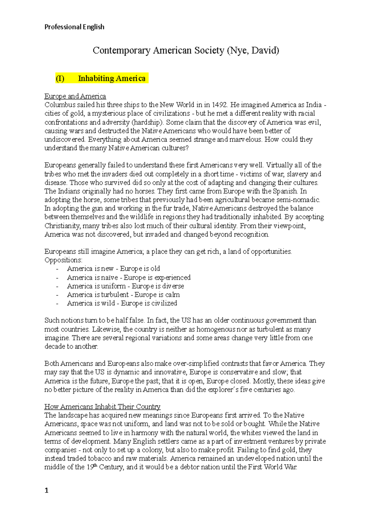 Contemporary American Society - Notes/summary from book - Contemporary ...