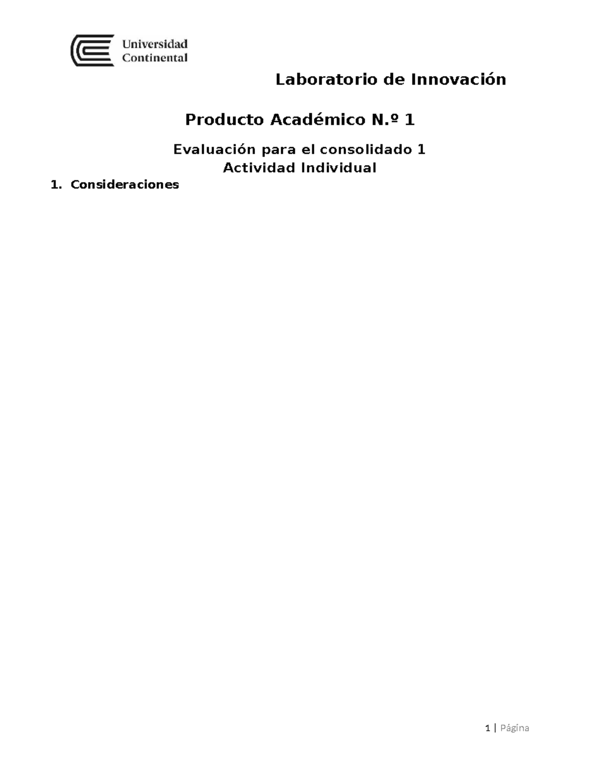 PA C1 U1 Trabajo con Rubrica- Final 24-03-2024 - Producto Académico N.º 1 Evaluación para el ...