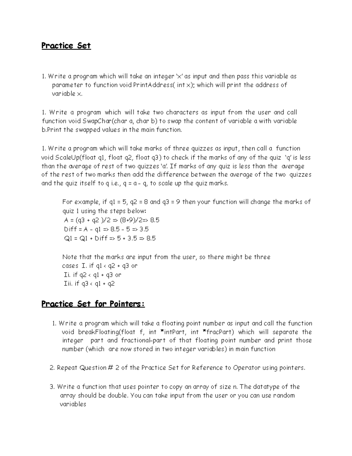 Practice Setfor CSE 203-1-1 - Practice Set Write a program which will ...