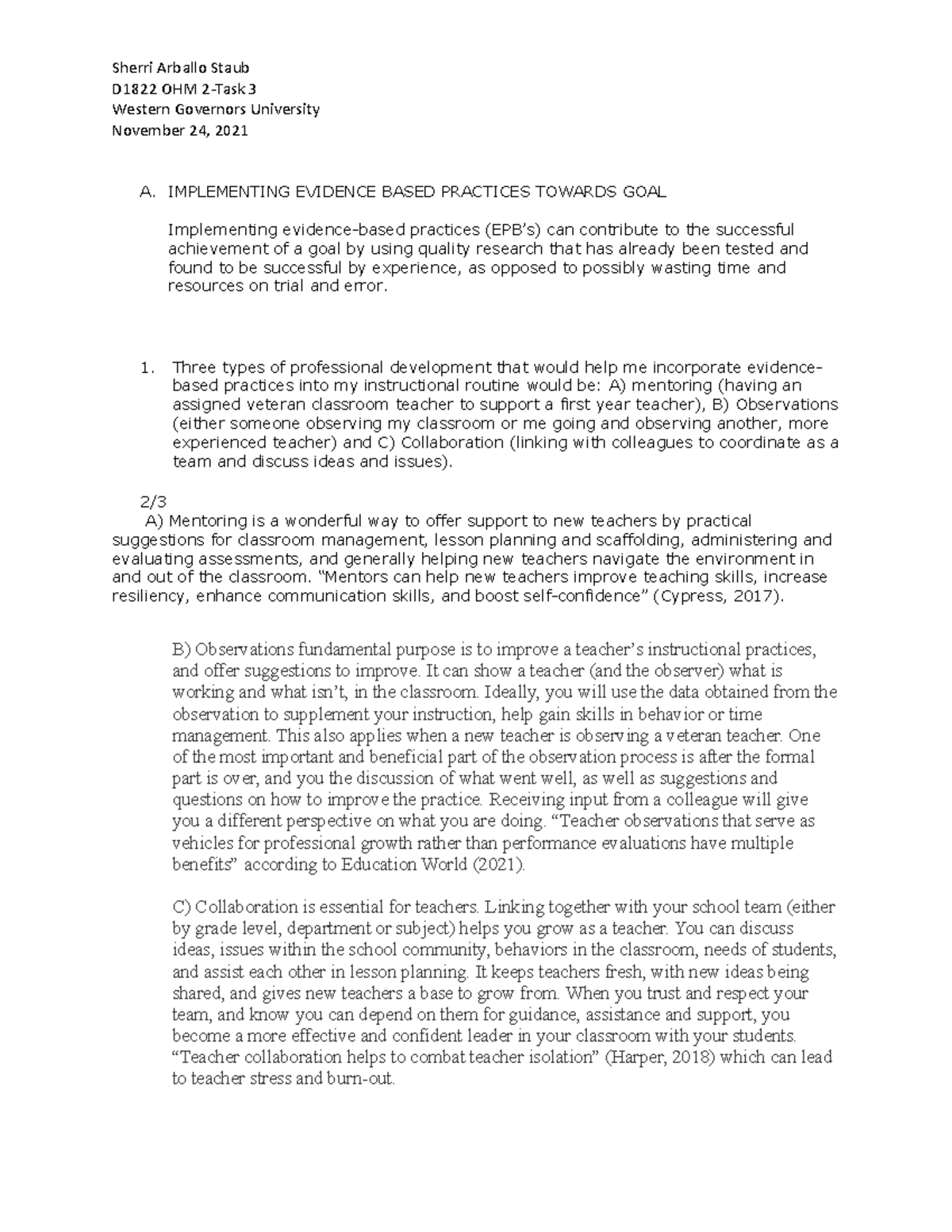 D 182 OHM2 Task 3-edited - D1822 OHM 2-Task 3 Western Governors ...