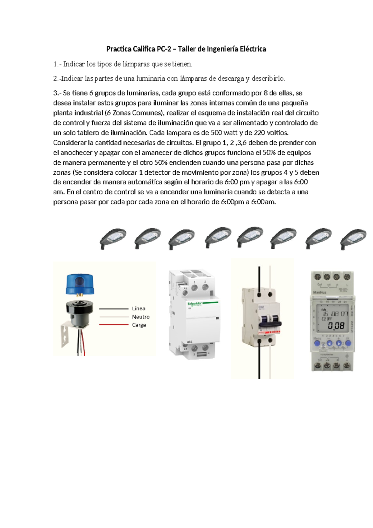 PC2 - Taller de Ingenieria Electrica 2023I - Practica Califica PC-2 – Taller de Ingeniería ...